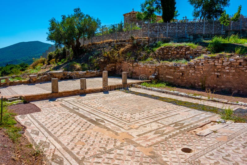 Panorama View of Archaeological Site of Ancient Messini in Greec ...