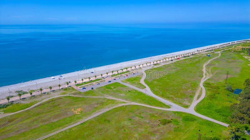 Panorama View of a Beach at Gonio, Georgia Stock Photo - Image of ...