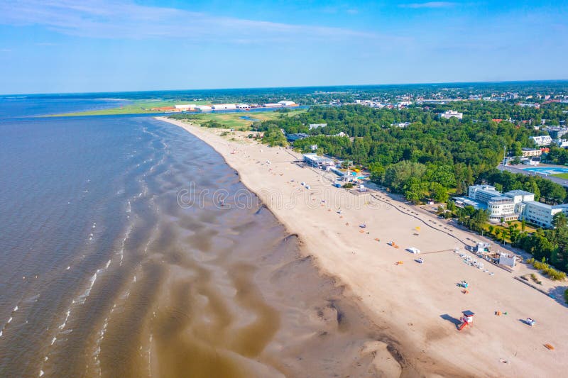 Panorama View of Beach at Parnu, Estonia Stock Photo - Image of ...