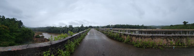 Panorama View, Bridge, Cloudy, Road, Nature, River Flow, Senic View Stock Image - Image of view ...