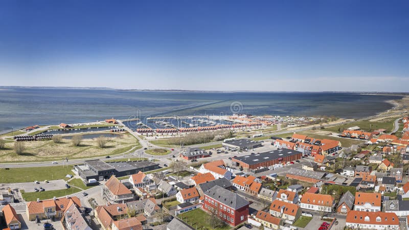A Panorama View of City by the Shore in Denmark Stock Image - Image of ...