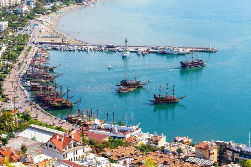 Panorama View from the Coast of Antalya Stock Image - Image of ancient ...