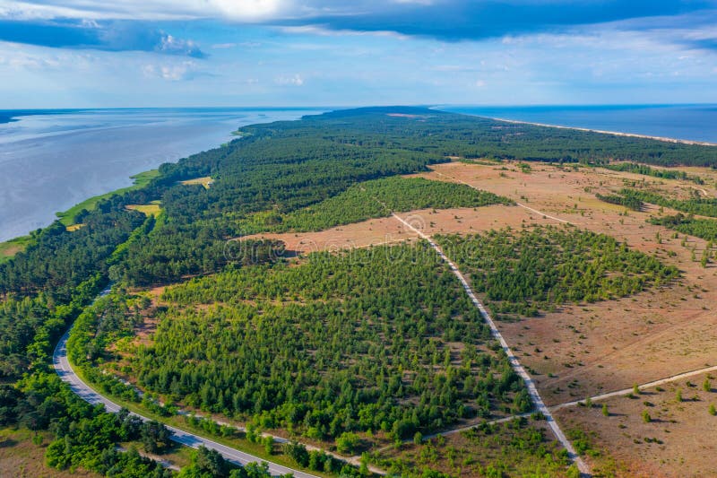 Panorama View of Curonian Spit Peninsula in Lithuania Stock Image ...