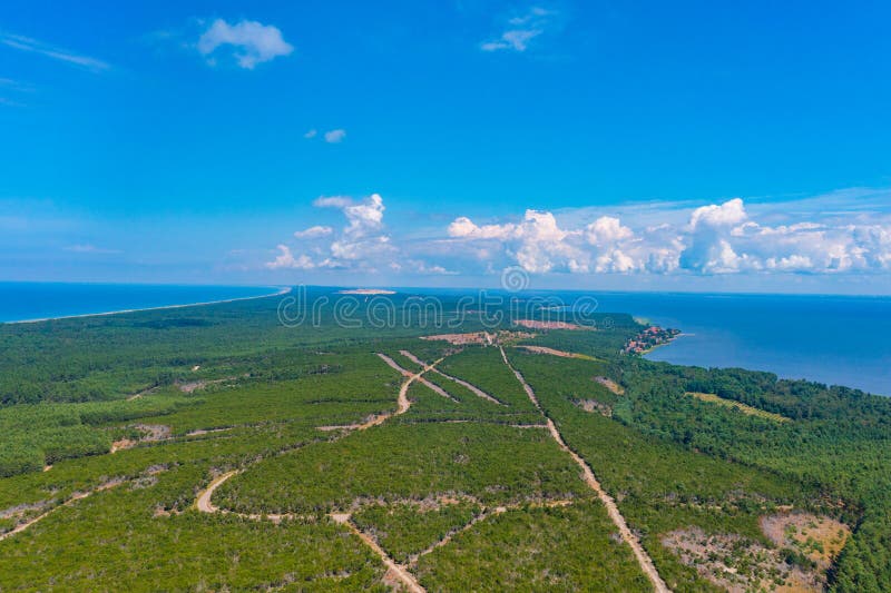 Panorama View of Curonian Spit Peninsula in Lithuania Stock Image ...
