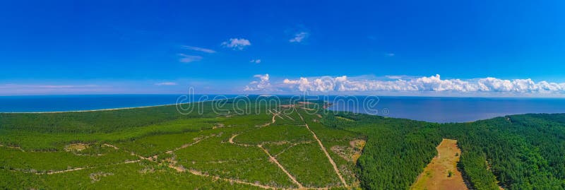 Panorama View of Curonian Spit Peninsula in Lithuania Stock Photo ...