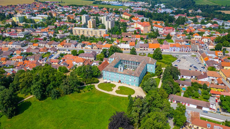 Panorama View of Czech Town Dacice Stock Photo - Image of tourism ...