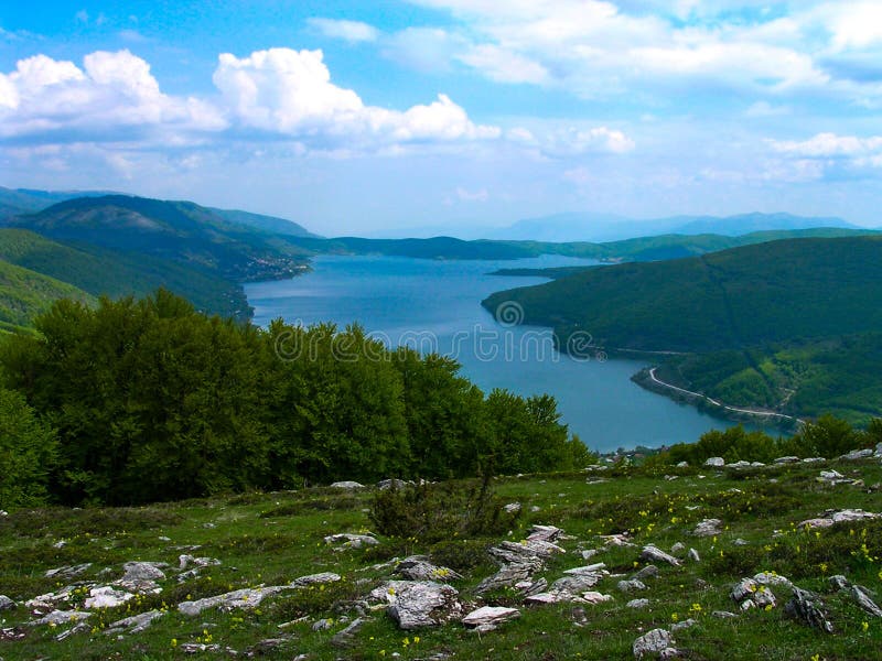 Debar Lake and Countryside in Macedonia Stock Photo - Image of daytime ...