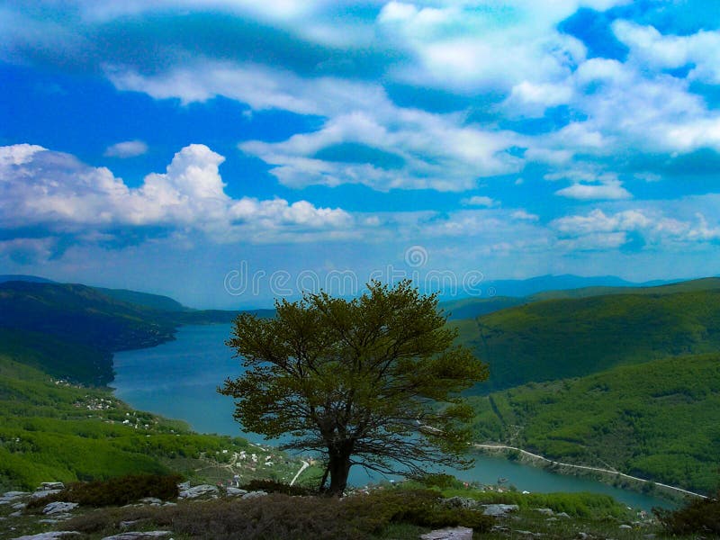 Debar Lake and Countryside in Macedonia Stock Image - Image of ...