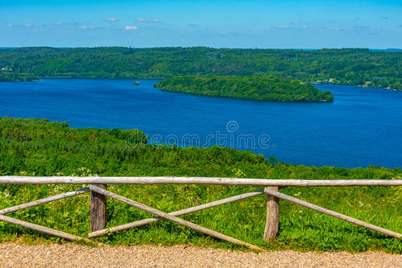Panorama View of Denmark from Himmelbjerget Viewpoint Stock Photo ...
