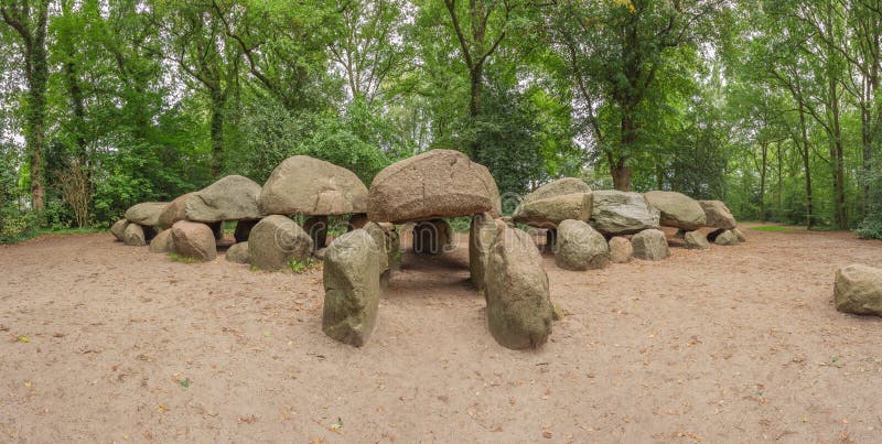 Panorama View of Dolmen D27 Stock Image - Image of borger, horizontal ...