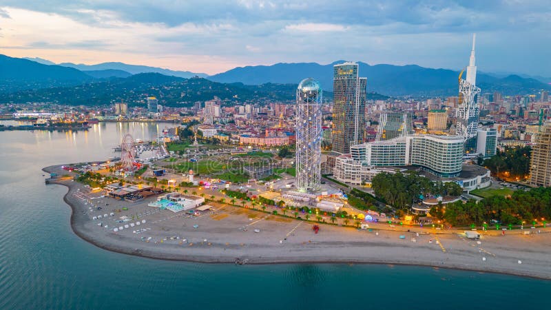 Panorama View of Downtown Batumi in Georgia Editorial Image - Image of ...