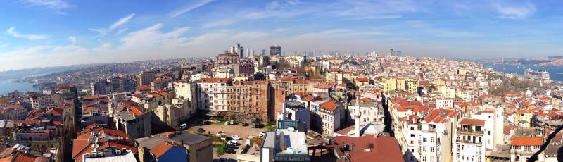 Panorama View of the European Side of Istanbul Stock Photo - Image of ...