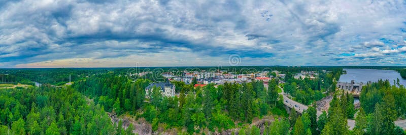 Panorama View of Finnish Town Imatra Stock Photo - Image of suomi ...
