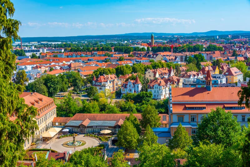 Panorama View of German Town Bamberg Stock Photo - Image of tower ...