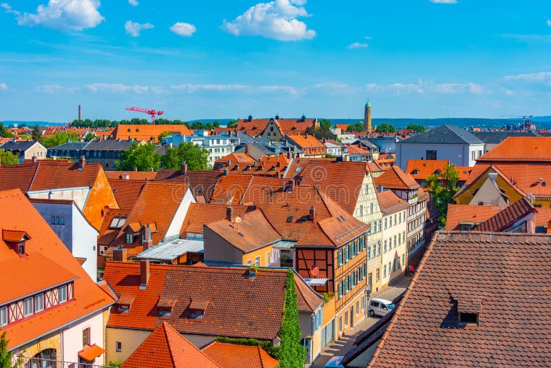 Panorama View of German Town Bamberg Stock Image - Image of tower ...