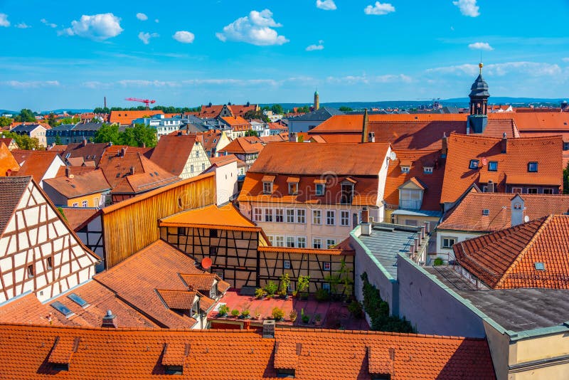 Panorama View of German Town Bamberg Stock Photo - Image of scenery ...