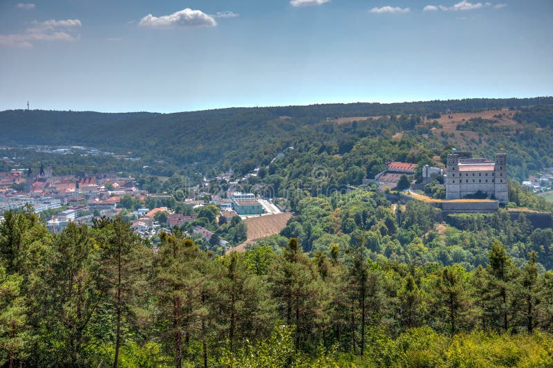 Panorama View of German Town Eichstatt Stock Photo - Image of town ...
