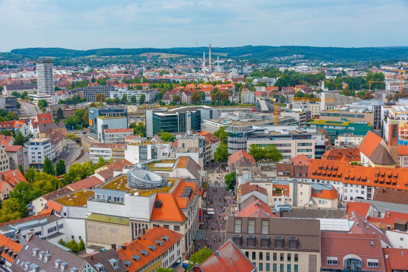 Panorama View of German Town Ulm Stock Photo - Image of nature ...