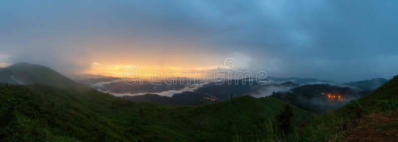 Panorama View from High Mountain Stock Image - Image of view, landscape ...