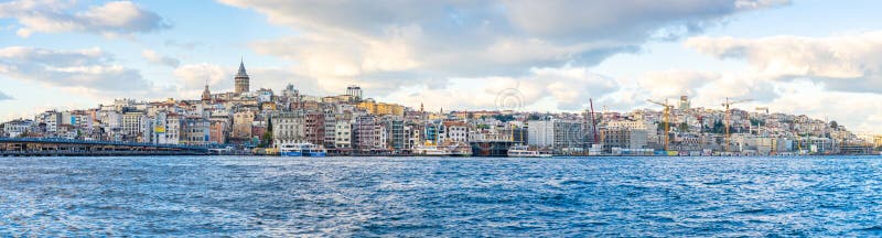 Panorama View of Istanbul City Skyline in Istanbul City, Turkey ...