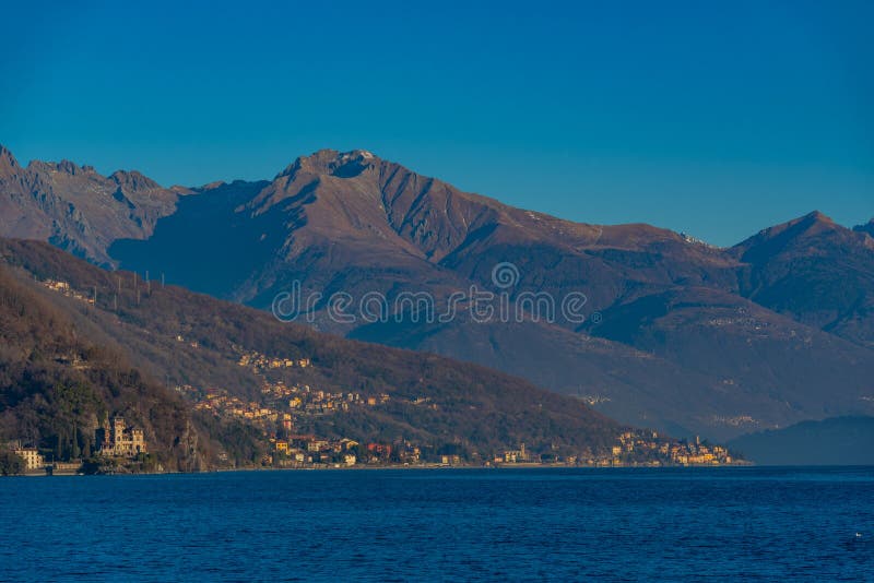 Panorama View of Lago Di Como in Italy Stock Photo - Image of coast ...