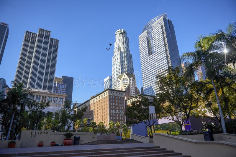 Panorama View of Los Angeles View of Skyscrapers Editorial Photography ...