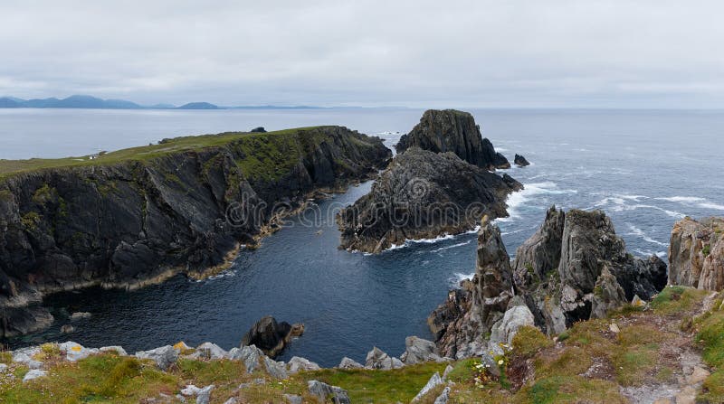 Panorama View of Malin Head and the Northernmost Point of Ireland Stock ...
