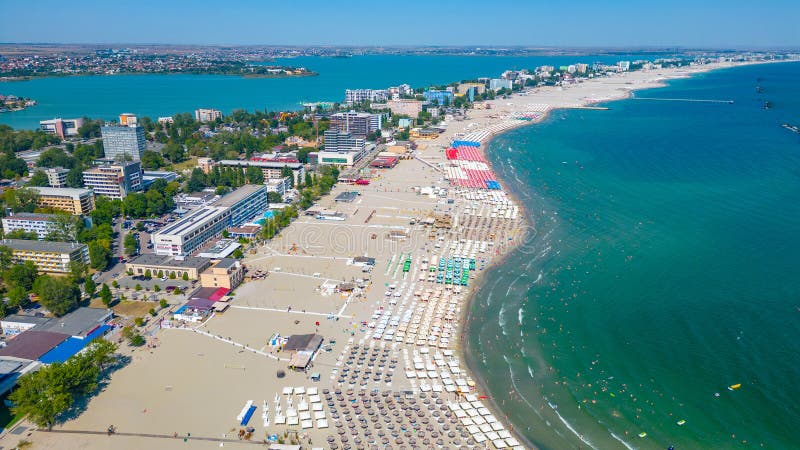Panorama View of Mamaia Beach in Romania Stock Image - Image of seaside, constanta: 314050031