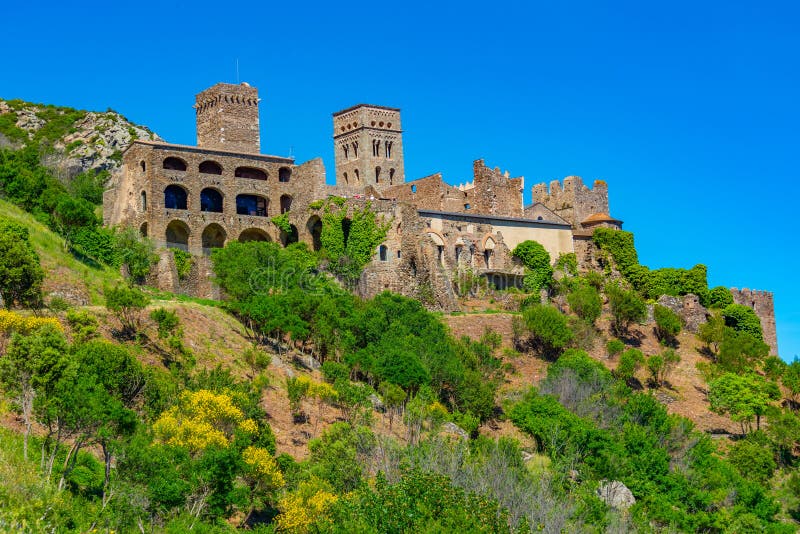 Panorama View of Monastery of Sant Pere De Rodes in Spain Stock Image ...