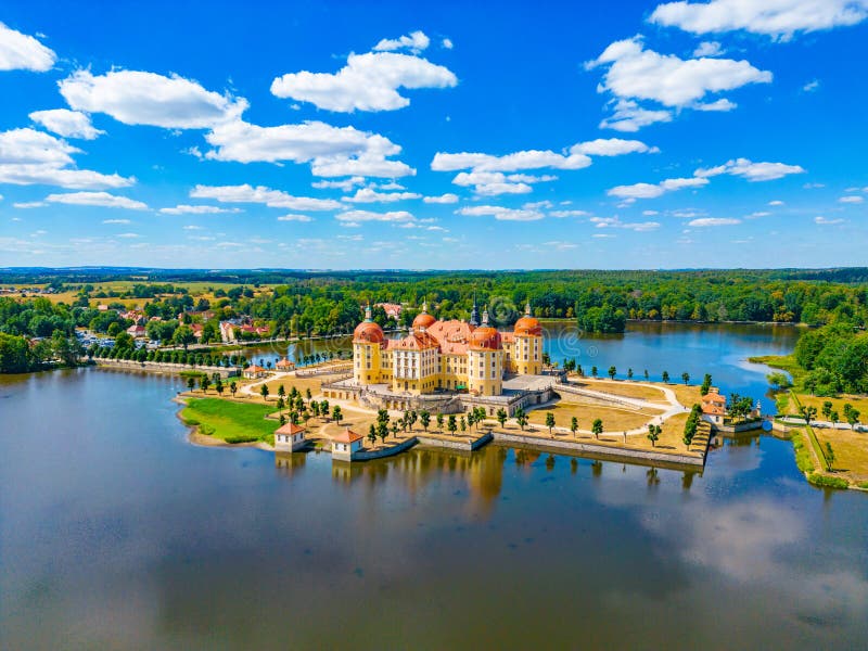 Panorama View of Moritzburg Castle in Germany Stock Image - Image of ...