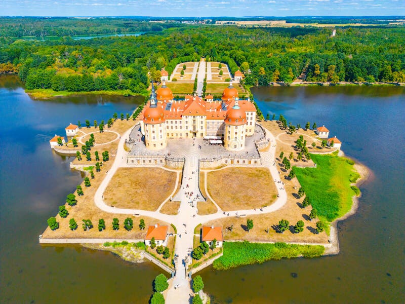 Panorama View of Moritzburg Castle in Germany Stock Photo - Image of ...