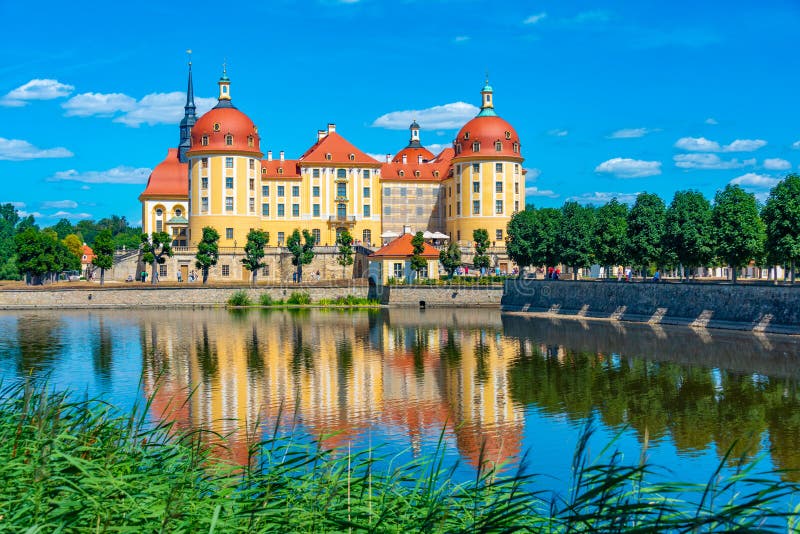 Panorama View of Moritzburg Castle in Germany Stock Photo - Image of ...