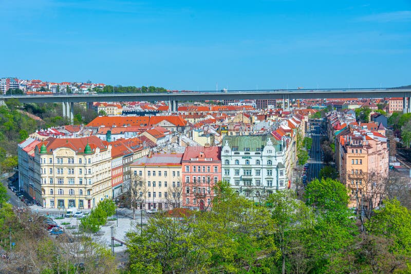 Panorama View of Nusle in Prague, Czech Republic Stock Photo - Image of ...