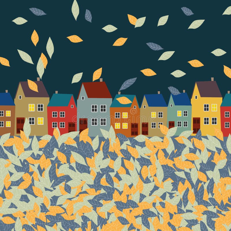 Panorama View Old Town. Illustration of City Landscape. Stock Vector ...