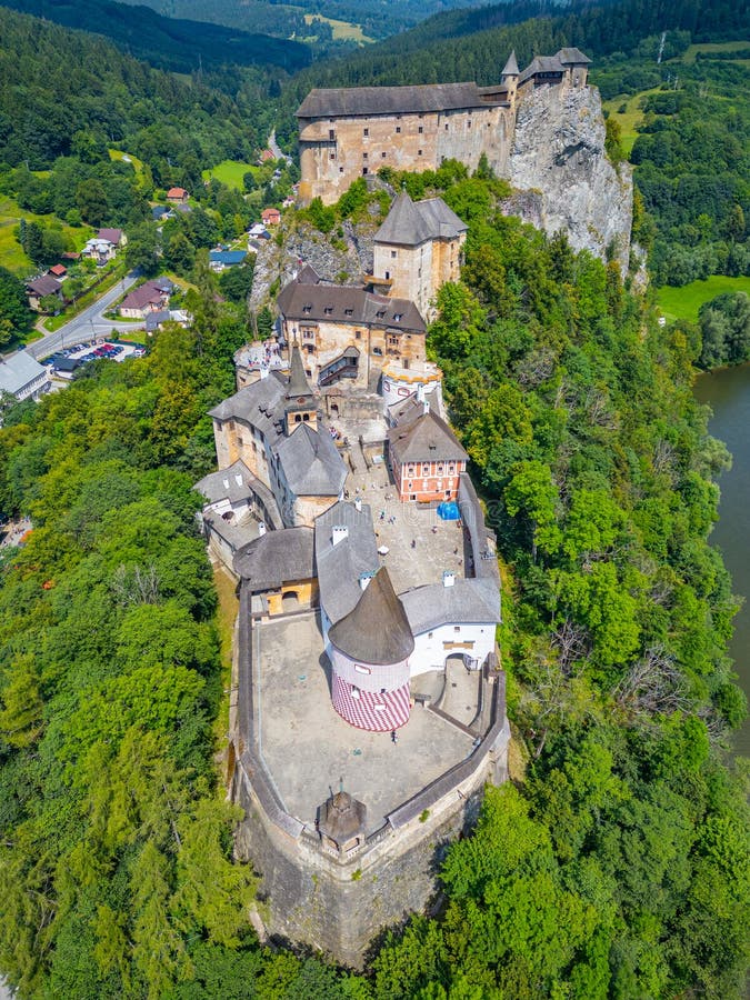 Panorama View of Orava Castle in Slovakia Stock Image - Image of castle ...