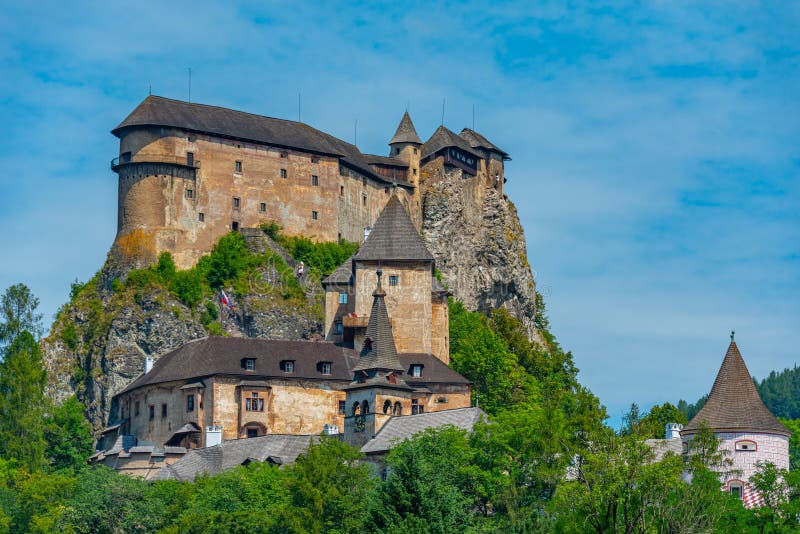 Panorama View of Orava Castle in Slovakia Stock Image - Image of ...