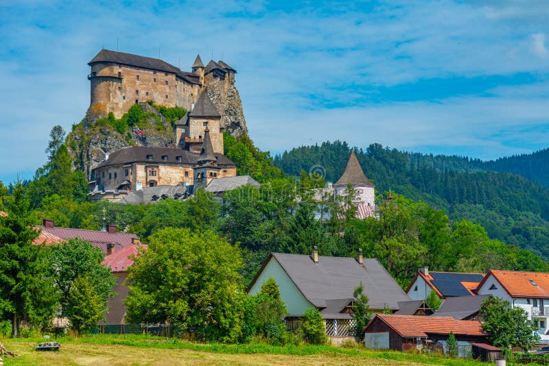 Panorama View of Orava Castle in Slovakia Stock Photo - Image of ...