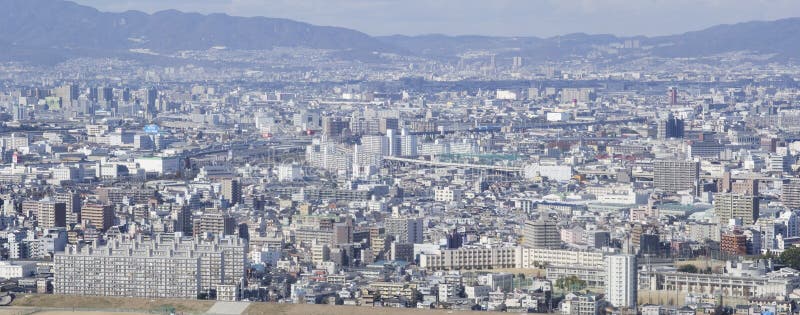 Panorama View of Osaka and Toyonaka Editorial Stock Photo - Image of ...