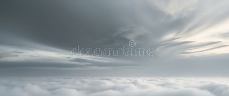 Panorama View of Overcast Sky Dramatic Gray Sky. Stock Photo - Image of ...