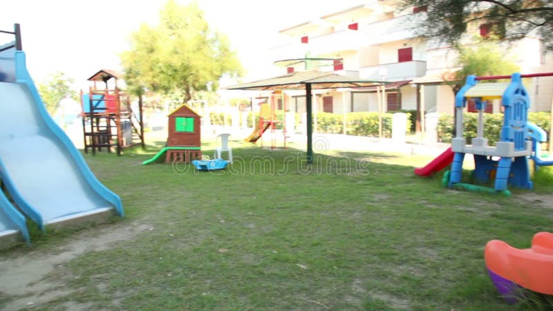 Panorama View of the Playground, Few Objects are Stock Footage - Video ...
