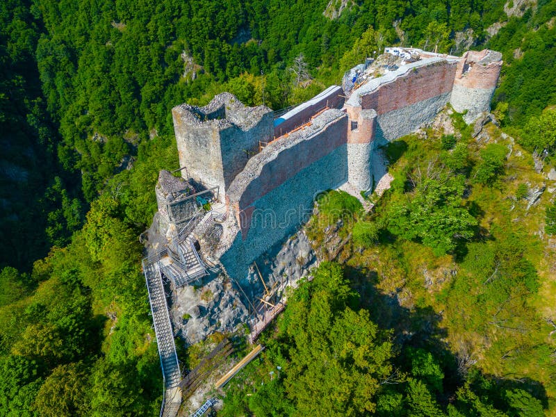 Panorama View of Poenari Citadel in Romania Editorial Stock Photo ...