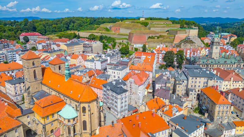 Panorama View of Polish Town Klodzko Stock Photo - Image of cityscape ...