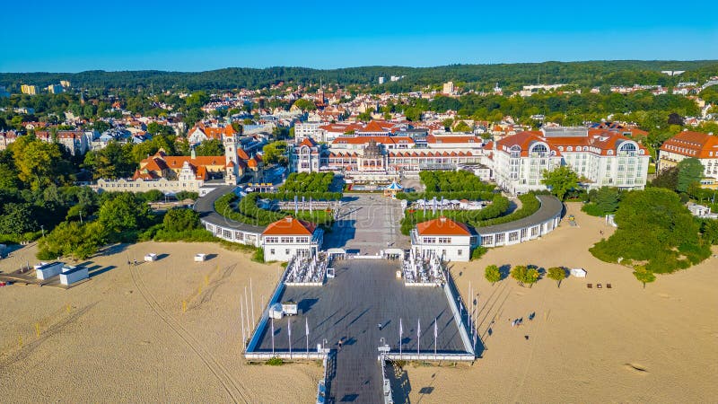 Panorama View of Polish Town Sopot Stock Photo - Image of leisure, house: 375108622
