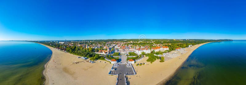 Panorama View of Polish Town Sopot Stock Image - Image of zdrojowy ...
