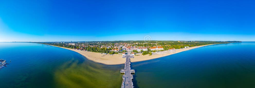 Panorama View of Polish Town Sopot Stock Photo - Image of center, beach: 375182948