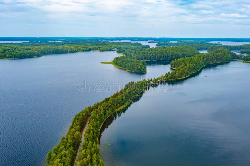Panorama View of Punkaharju Ridge in Finland Stock Photo - Image of ...