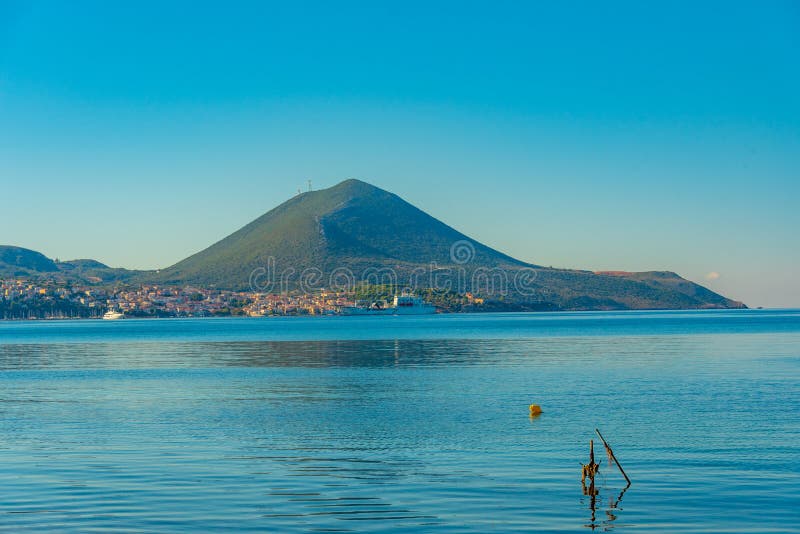 Panorama View of Pylos Town in Greece Stock Image - Image of scenic ...