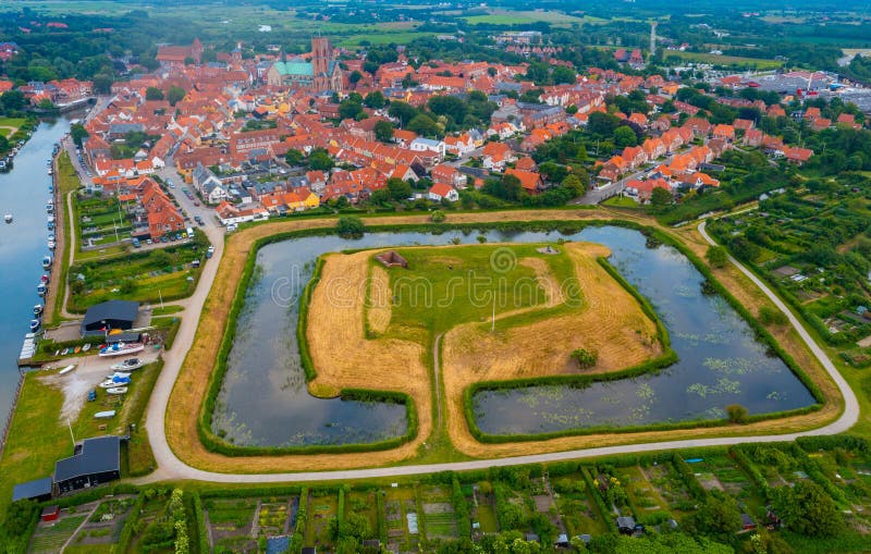 Panorama View of Ribe Castle in Denmark Stock Photo - Image of ...