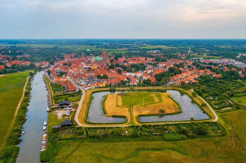 Panorama View of Ribe Castle in Denmark Stock Photo - Image of building ...