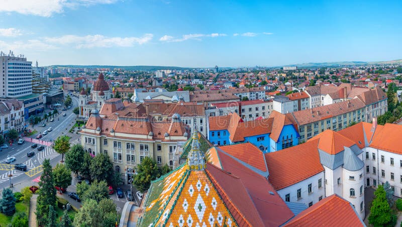 Panorama View of Romania Town Targu Mures Stock Image - Image of ...